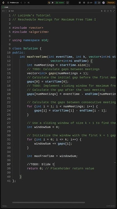 🎀LeetCode 3439🎀 Reschedule Meetings for Maximum Free Time I - YouTube