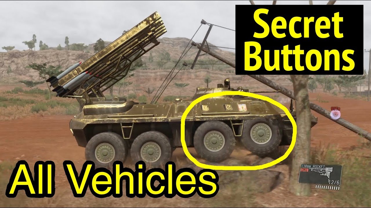 All Vehicles Showcase and Hidden Buttons: Metal Gear Solid V: Phantom ...
