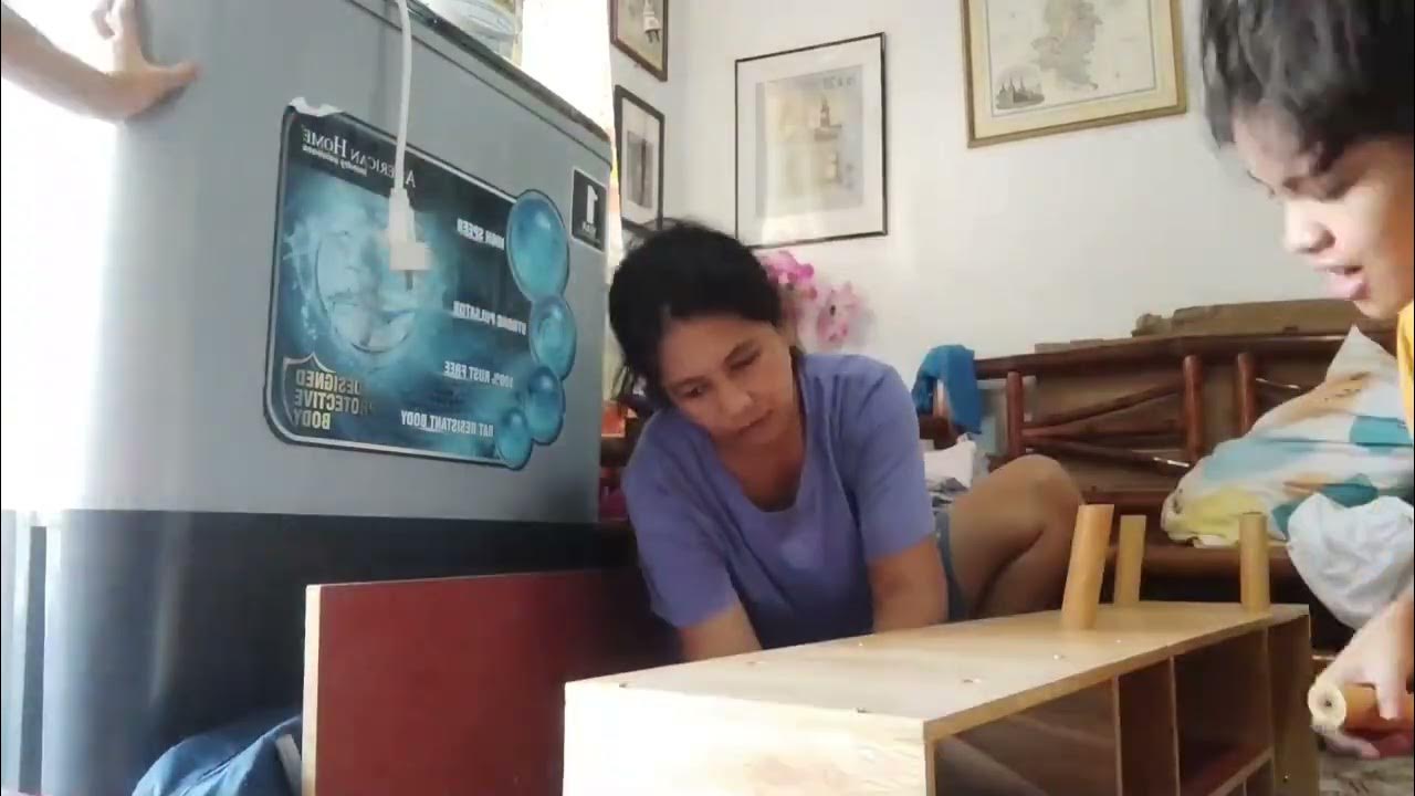 nag unboxing at nag assemble ng patungan ng tv - YouTube