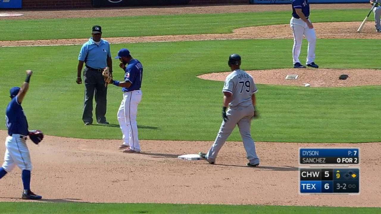 CWS@TEX: Rangers get a strike-'em-out, throw-'em-out - YouTube