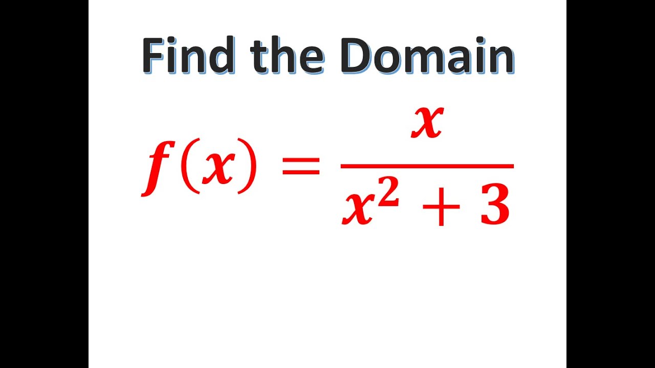 Find the domain of the given function - YouTube