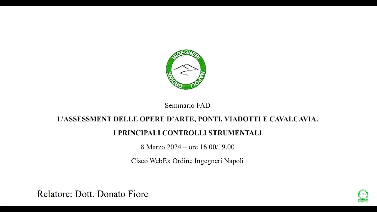 Sic Academy 08.03.24 - Assessment delle opere d'arte: controlli strumentali. Lezione di Donato ...