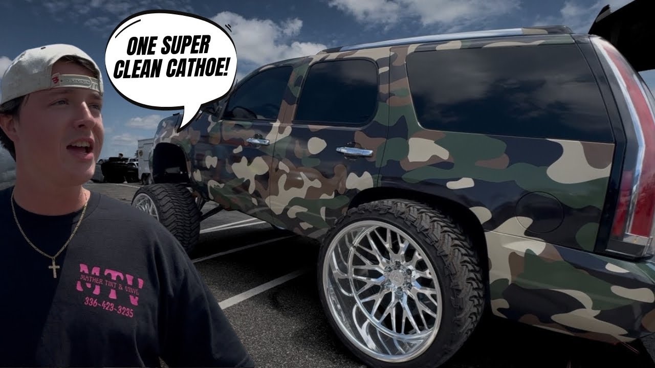 INSANE Young Dolph Wrapped Tahoe Shuts Down Truck Meet! | North ...