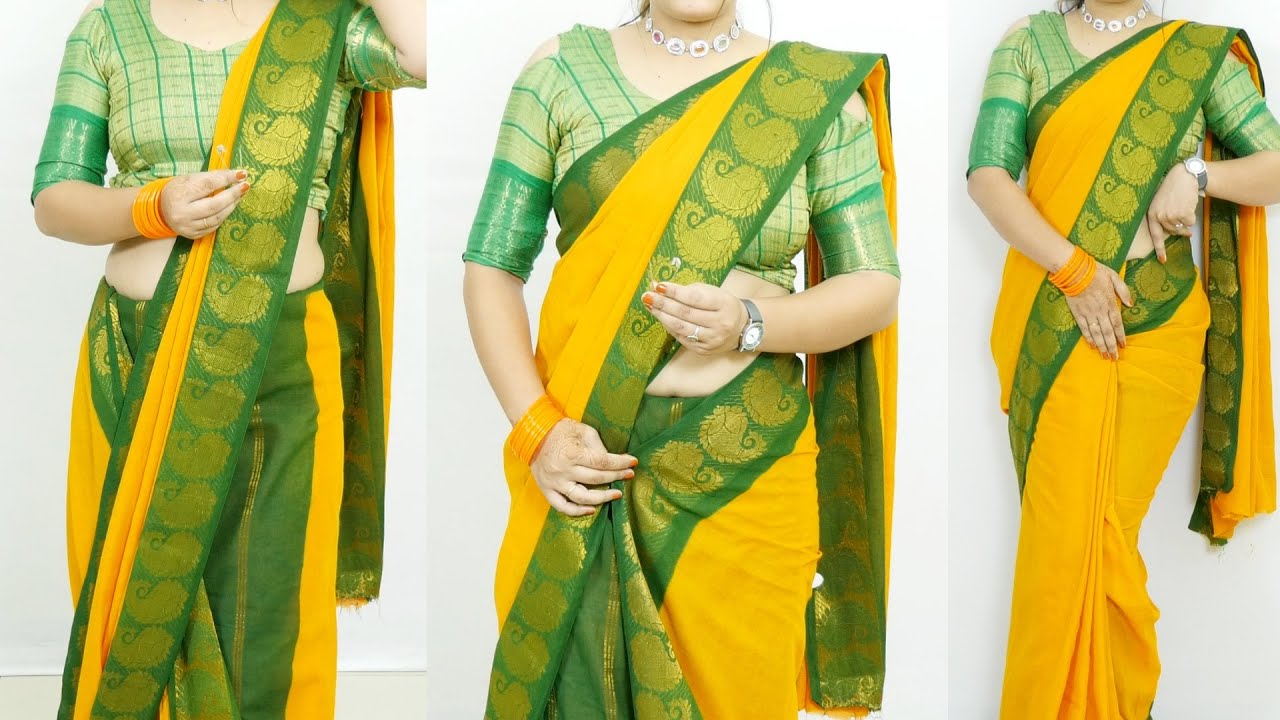 How To Look Slim In Saree Perfect Saree Draping Look Slim And Tall