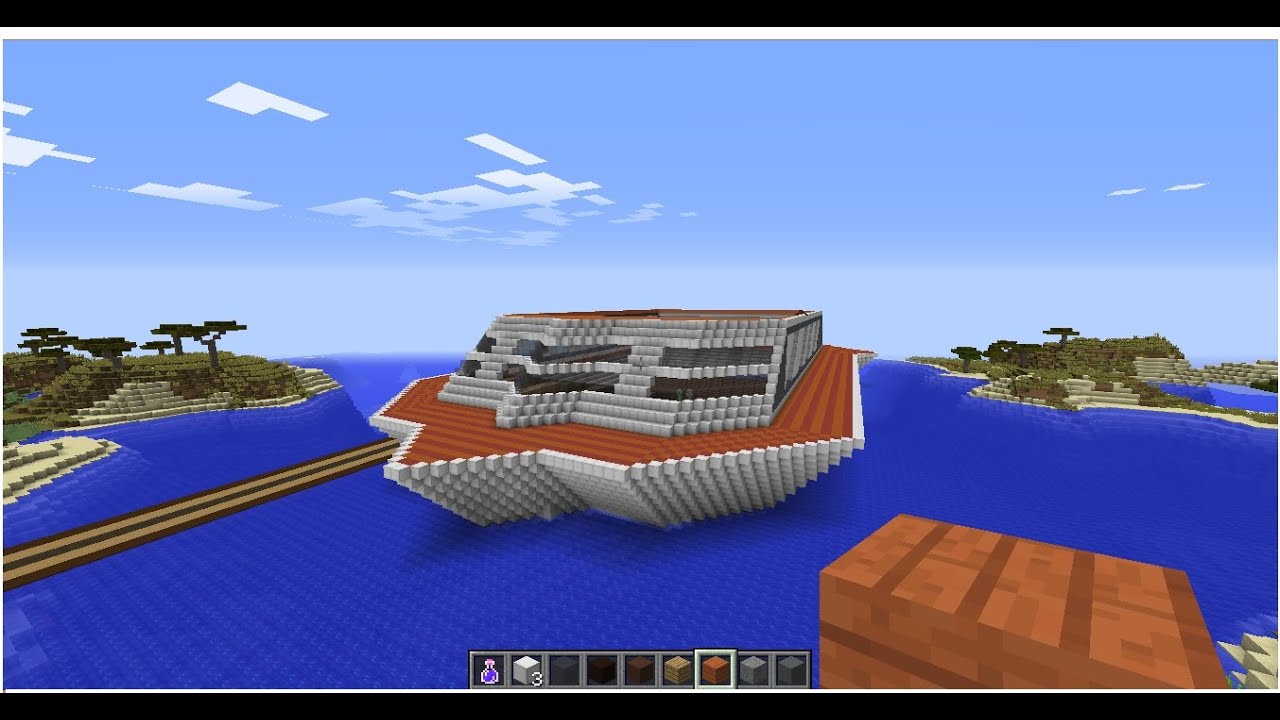 Minecraft building big boat part 1 - YouTube