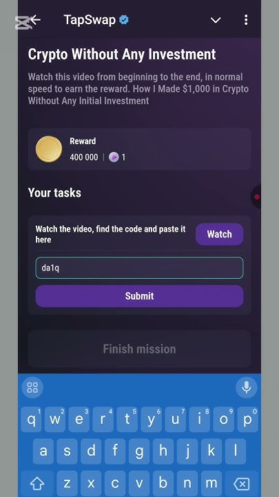 Crypto without any investment | TapSwap Code | - YouTube