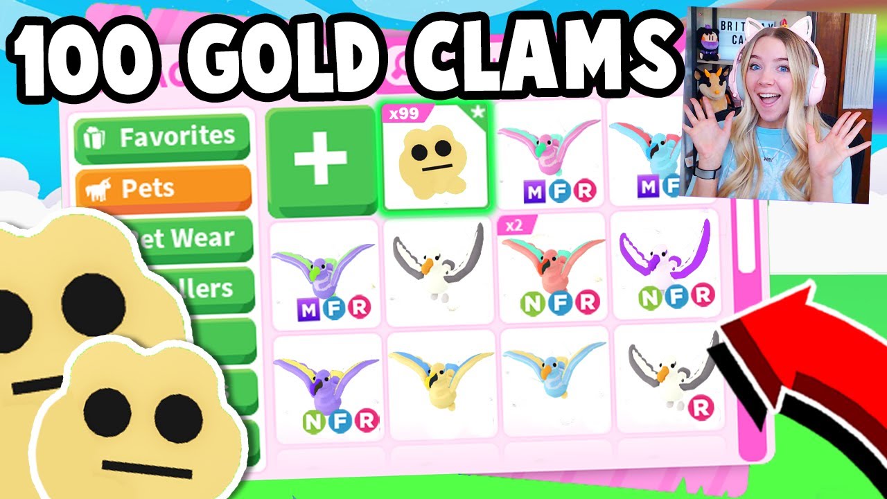 OPENING 100 GOLDEN CLAMS in Adopt Me! - YouTube