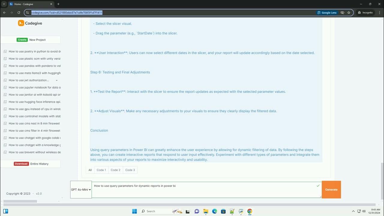 how to use query parameters for dynamic reports in power bi - YouTube