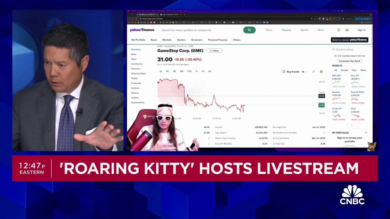 ‘Roaring Kitty’ goes live on YouTube for the first time in nearly four ...