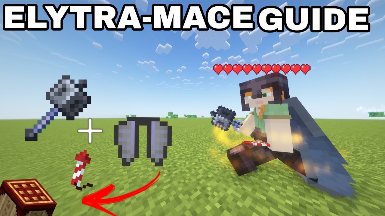 Minecraft Elytra + Mace Secret Combo Guide tutorial #minecraft #elytra ...