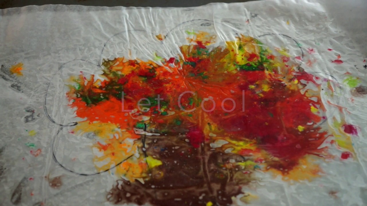 Fall Tree Craft Using Crayons | How to Melt Crayons - YouTube