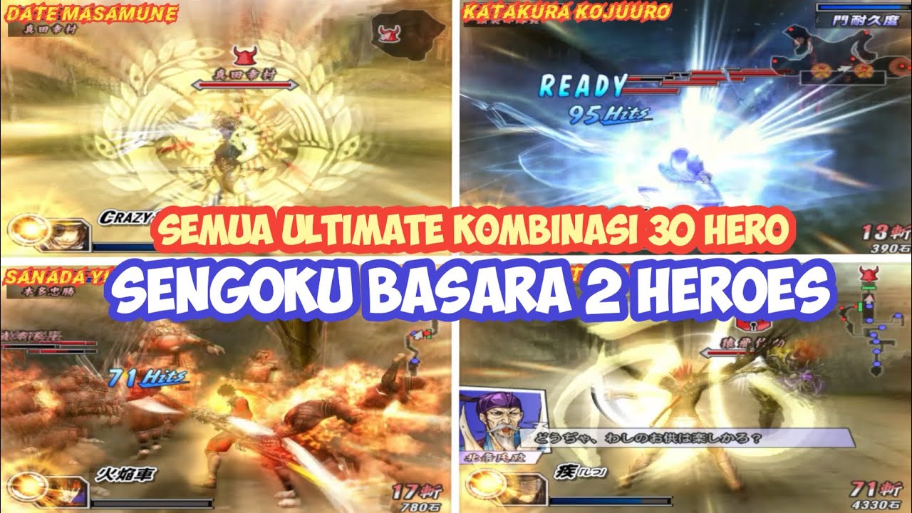 Semua Ulti Kombinasi 30 Hero di Game Basara 2 Heroes PS2 - YouTube