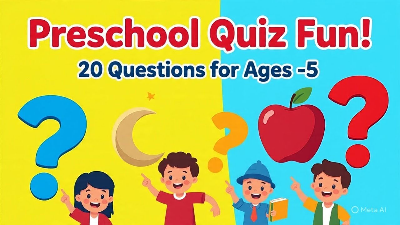 Preschool Quiz for Kids | Fun Learning with 20 Easy Questions# ...