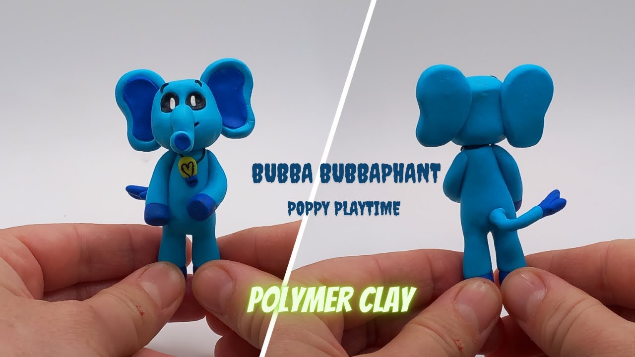 Poppy PlayTime clay art | Bubba Bubbaphant | Polymer clay - YouTube