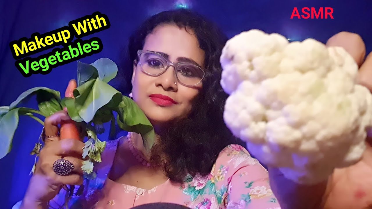 Asmr Does Your Makeup With Vegetables 🥦🍅🥕🥔 | Dearly ASMR - YouTube