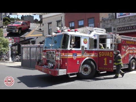FDNY Squad 1 responding to a kitchen fire + FDNY EMS Haz-Tac Conditions ...