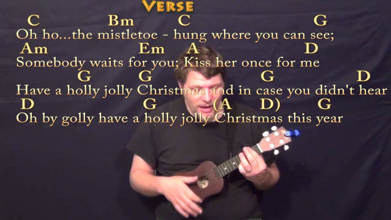 Holly Jolly Christmas (Christmas) Ukulele Cover Lesson in G with Chords ...