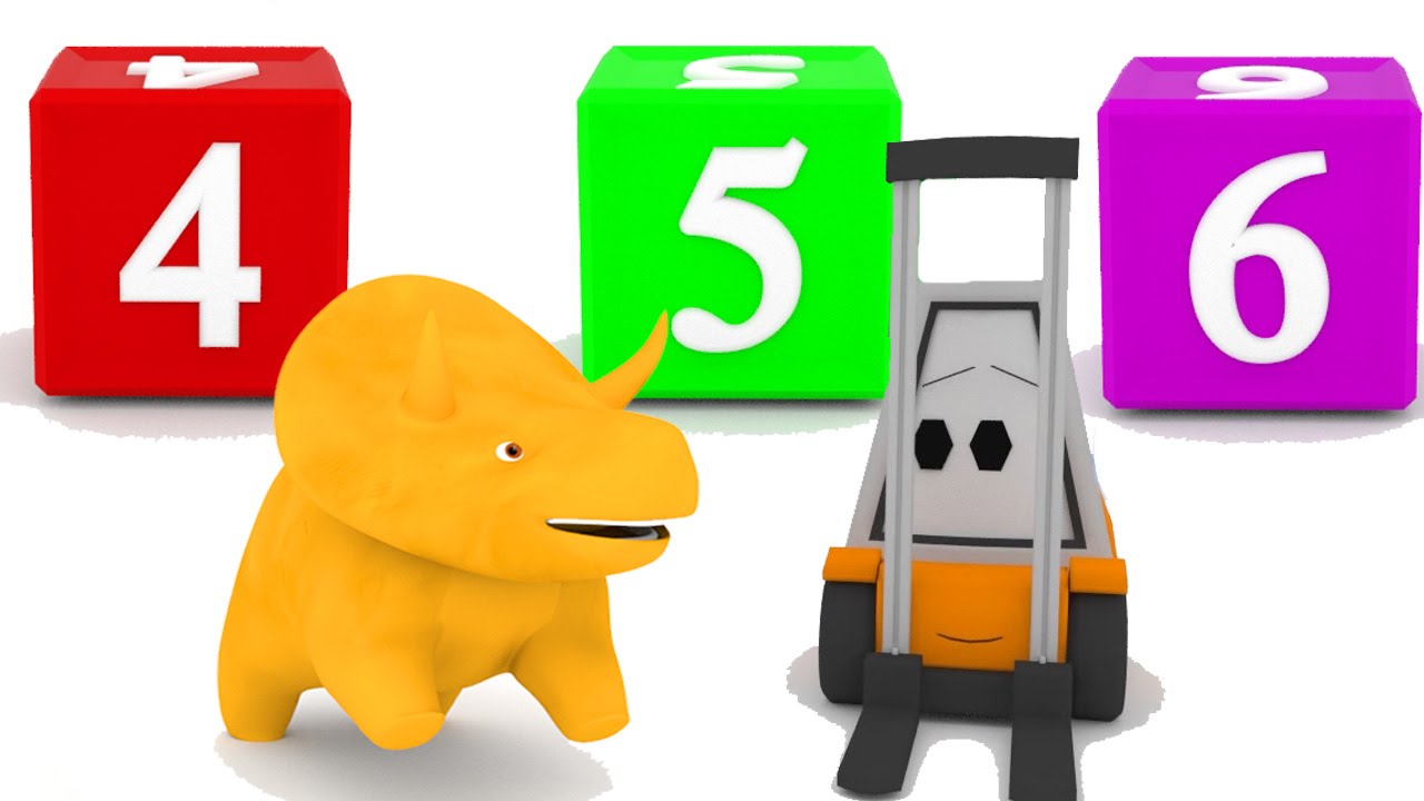 Apprendre les chiffres avec Dino le Dinosaure et les cubes | Apprendre ...
