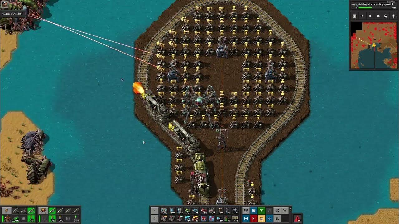 Factorio Artillery Trains - YouTube
