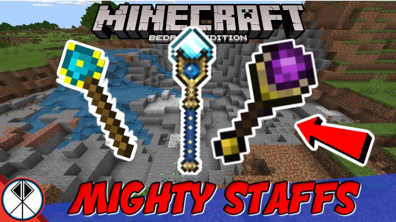 Minecraft MIGHTY STAFFS Addon (MCPE/Xbox/Bedrock) - YouTube