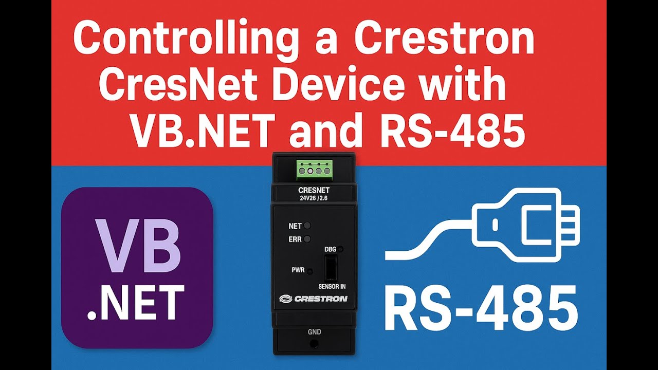 Controlling a Crestron CresNet devcie with just VB.NET and RS-485 - YouTube