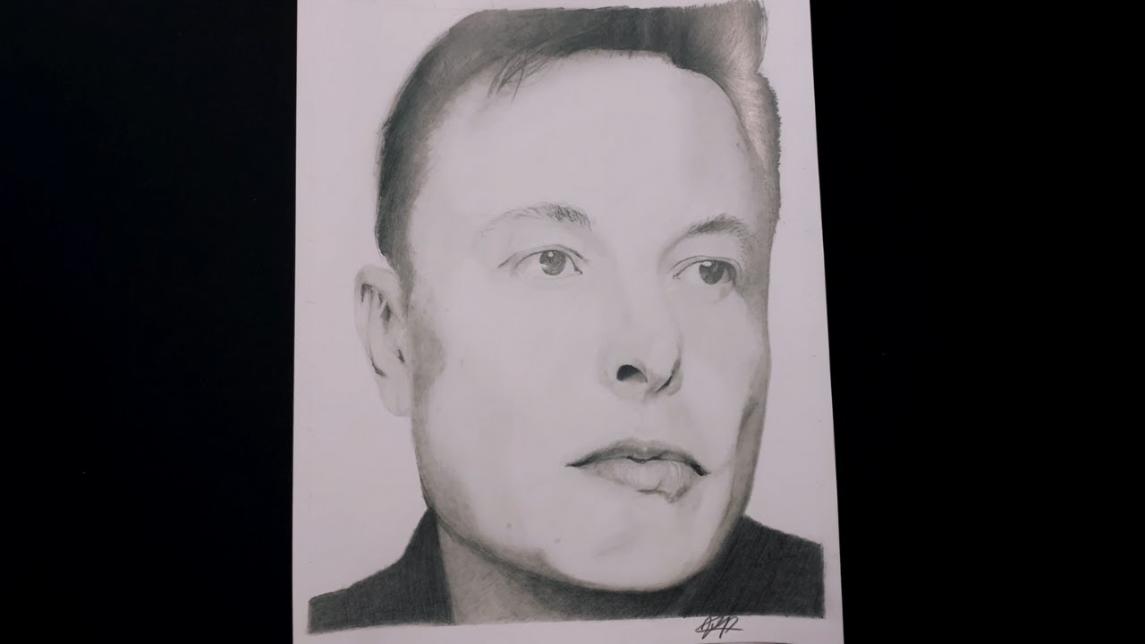 Drawing Elon Musk - YouTube