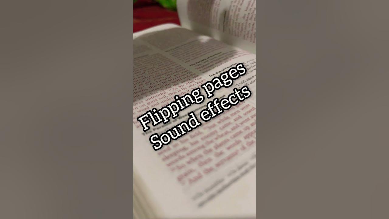 Flipping book pages sound effect - YouTube