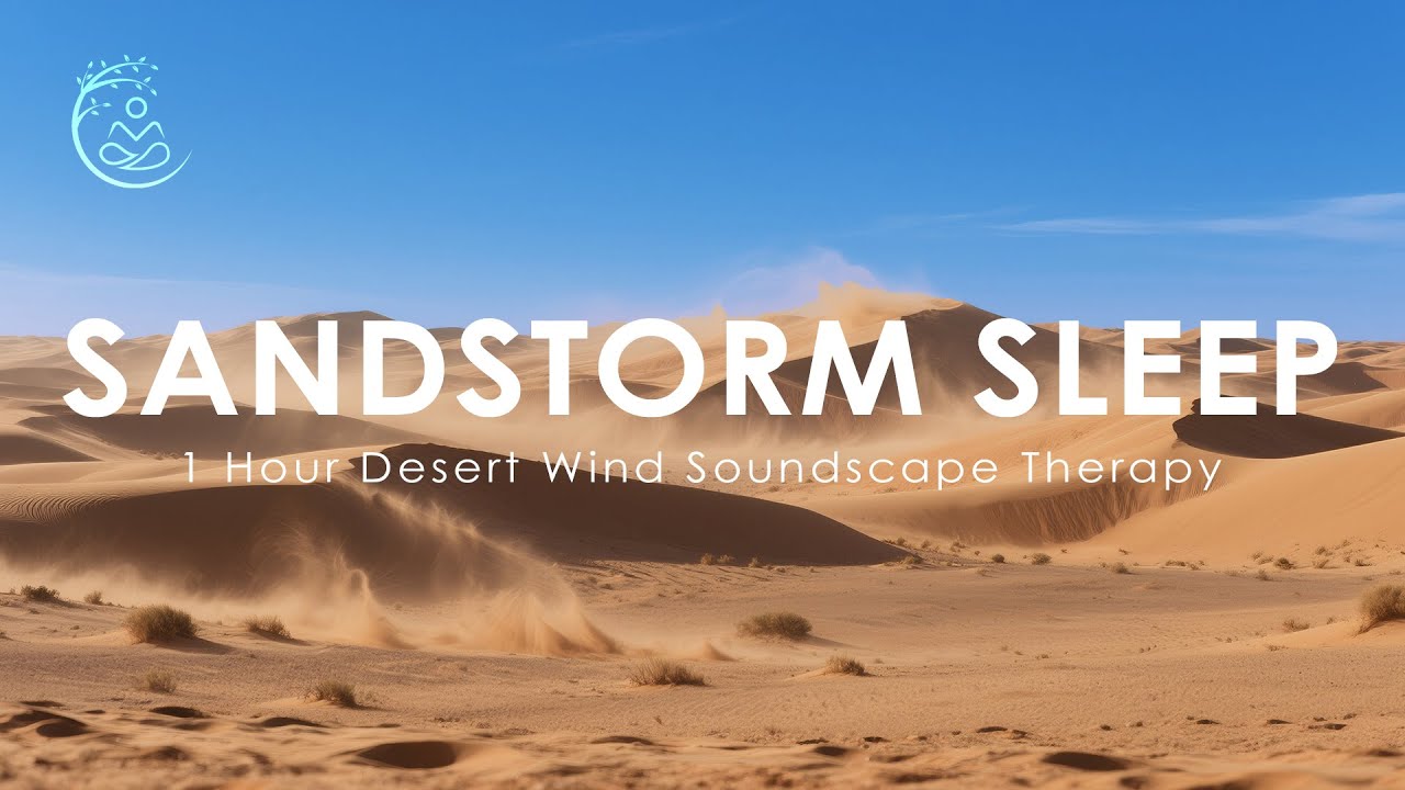 Desert Wind & Sandstorm Sounds • 1 Hour Deep Sleep • Relaxing White ...