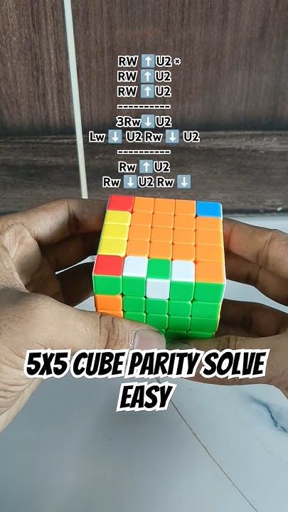 Solving 5x5 Rubik's cube parity how to solve rubik's cube | #rubikscube ...