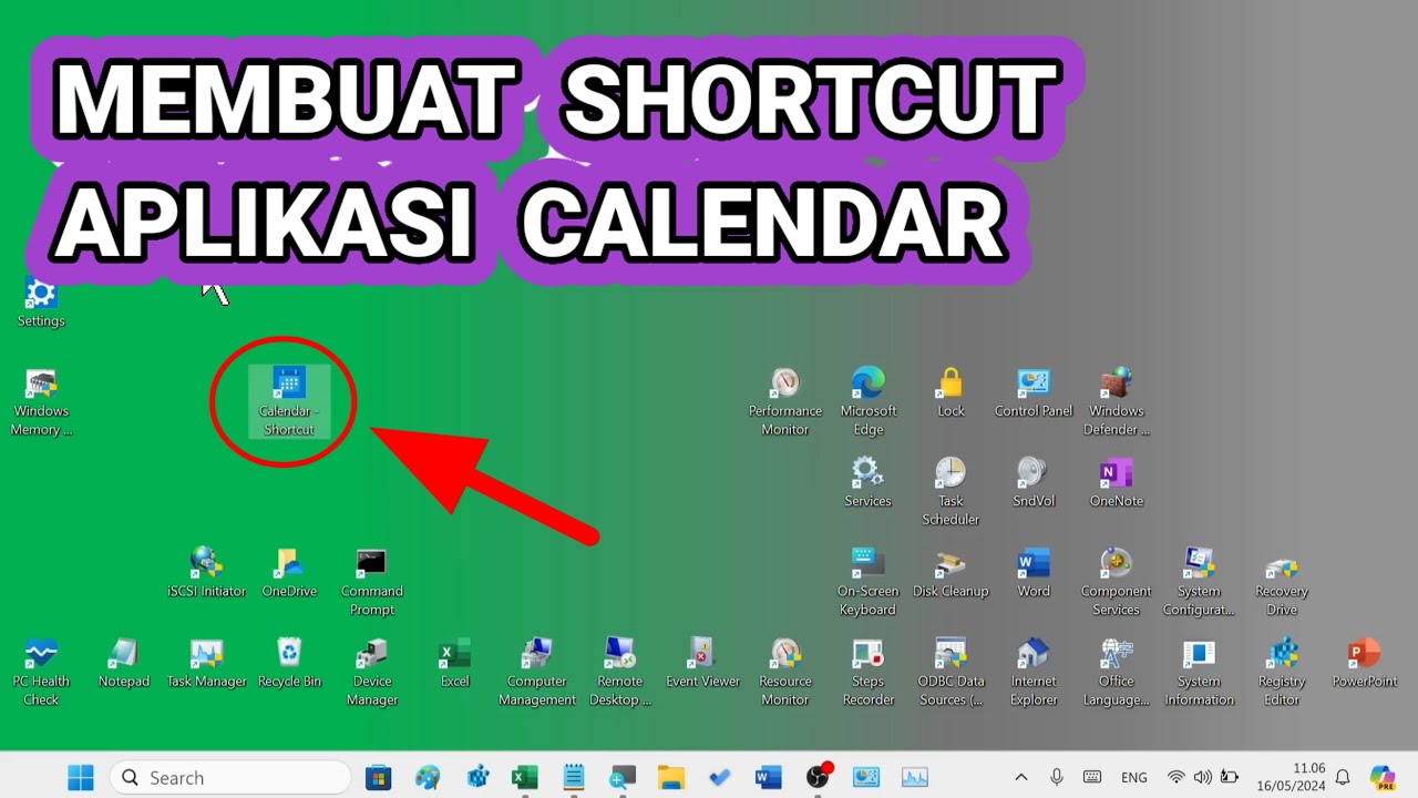 Cara Membuat Shortcut Aplikasi Calendar di Windows 11 (Shortcut Muncul ...
