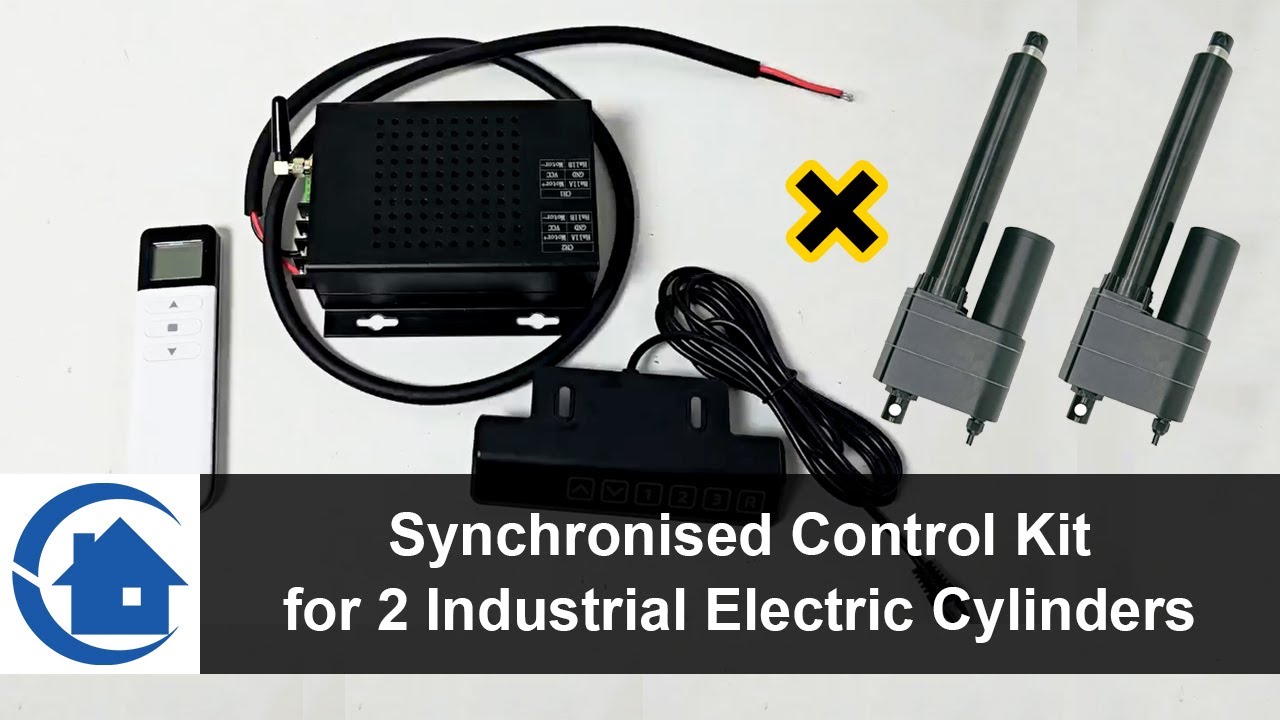Synchronised Control Kit for 2 Industrial Electric Cylinders - YouTube
