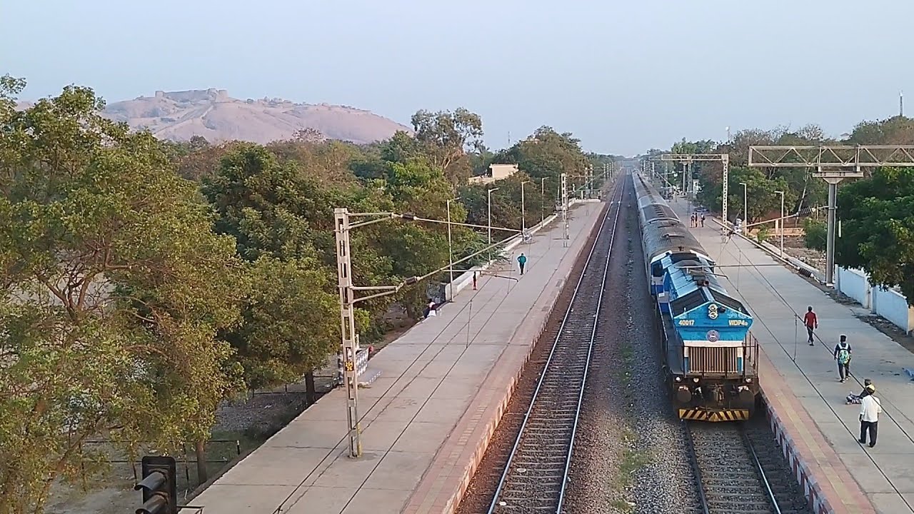 16217 - Mysuru - Sainagar Shirdi Express was captured in aerial view at ...