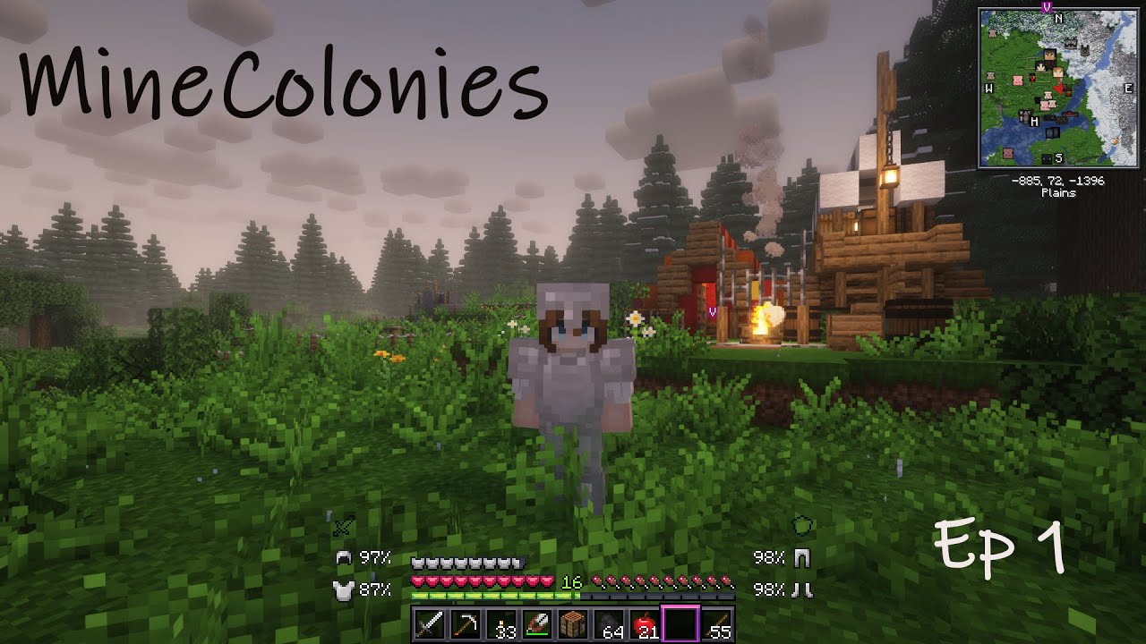 Minecraft MineColonies Ep 1: The Supply Camp - YouTube