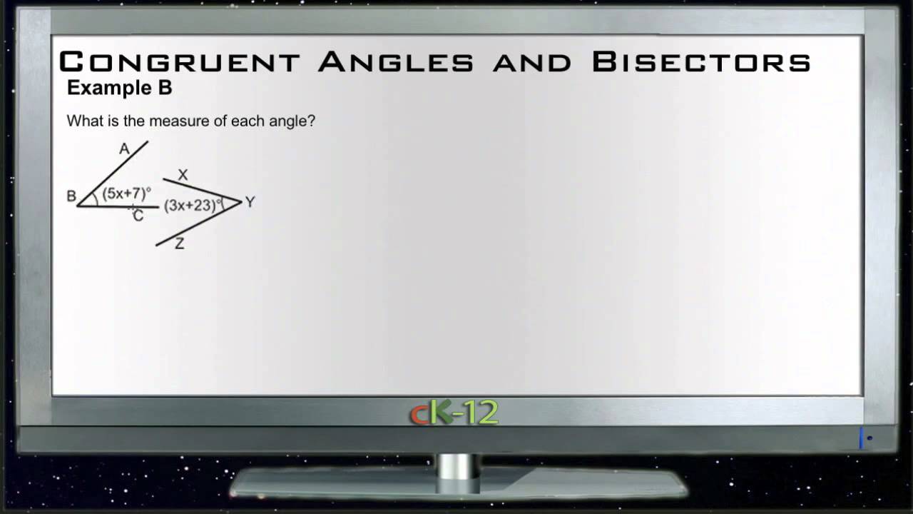Congruent Angles and Bisectors: Examples (Basic Geometry Concepts) - YouTube