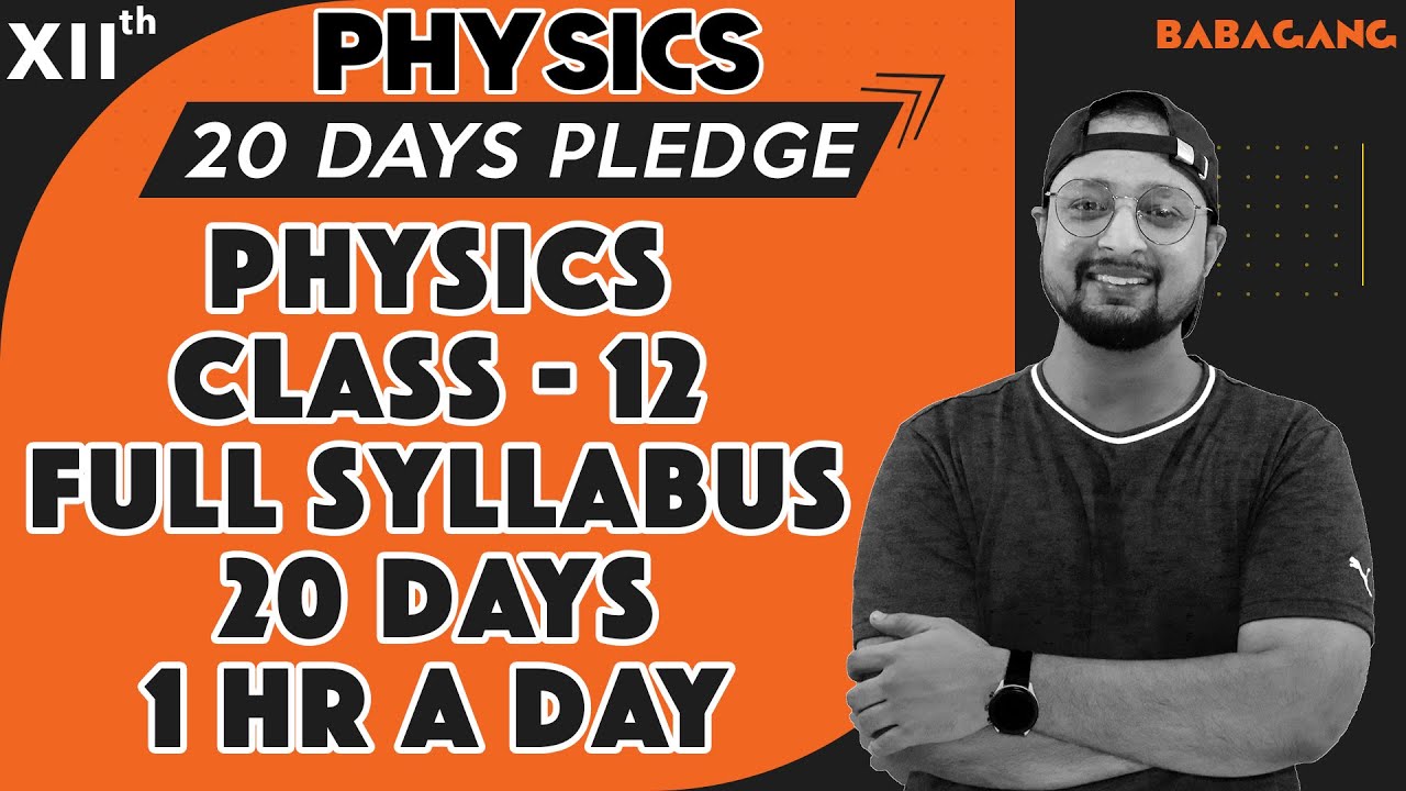 20 Days Pledge I| Announcement || Physics || Full Syallbus - Physics ...