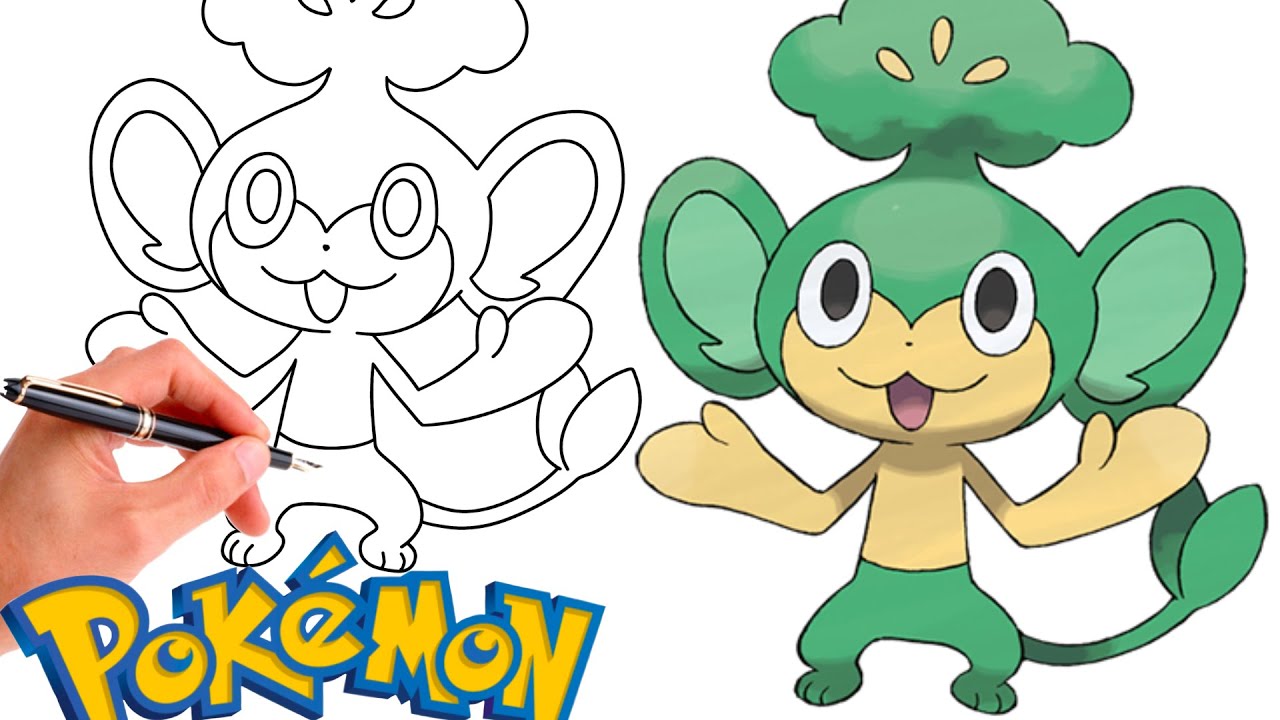 How To Draw PANSAGE POKEMON #511 | Generation 5 - YouTube