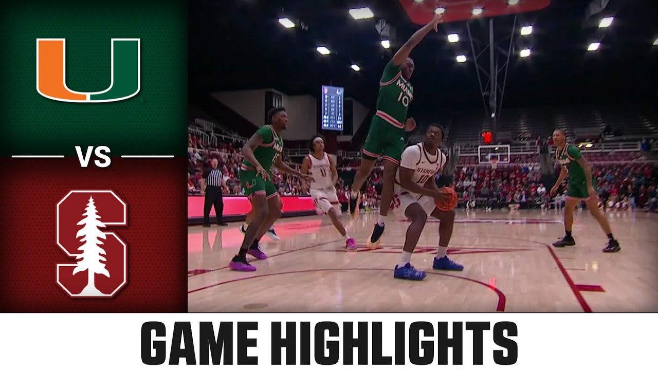 Miami vs. Stanford Game Highlights | 2024-25 ACC Men's Basketball - YouTube