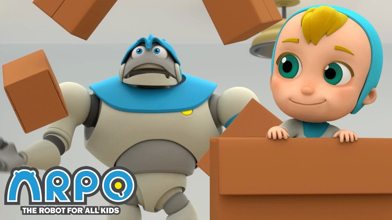 알포 vs 쇼핑객 - 상자에서 아기를 꺼내라!! ・ 재미있는 어린이 만화 모음! ・ 로봇알포 Arpo The Robot ...