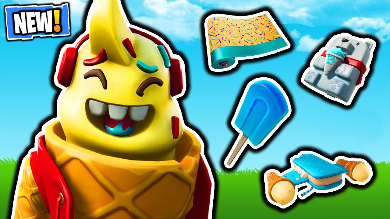 FORTNITE NEW LIL WHIP ICE CREAM SKIN! FORTNITE ITEM SHOP UPDATE! CUSTOM ...