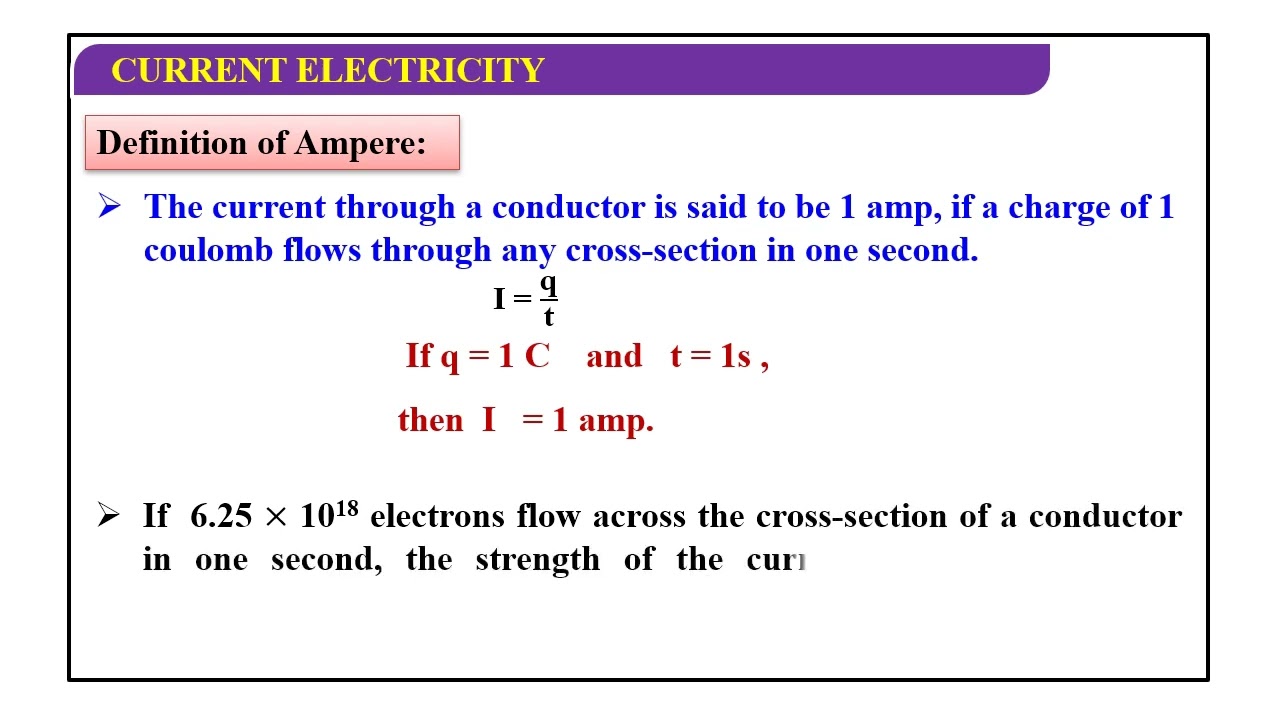 Current Electricity Definition