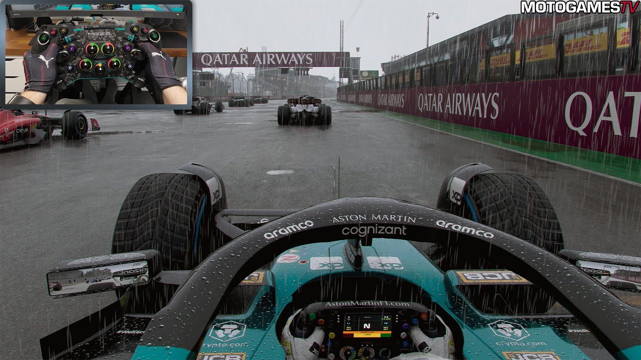 F1 23 Preview Gameplay with Moza R9 | 5 Laps at Imola in Heavy Rain ...