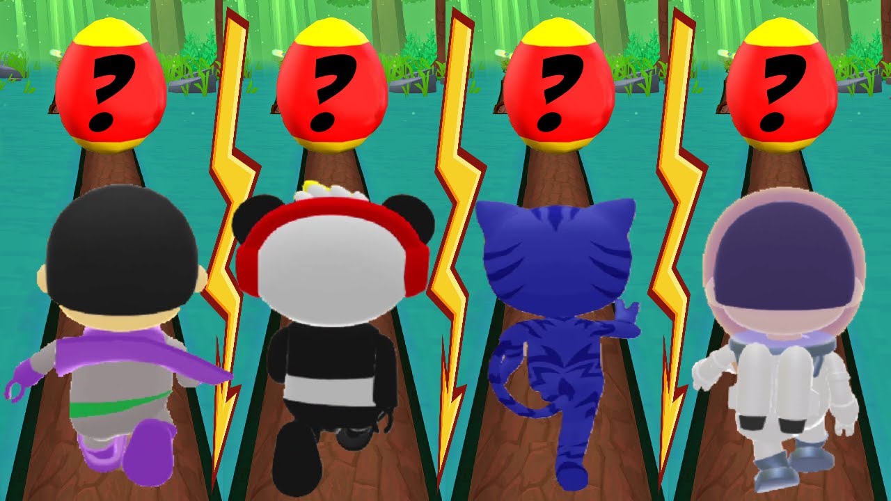 Tag with PJ Masks Catboy vs Combo Panda vs Dark Titan vs Galactic Ryan ...