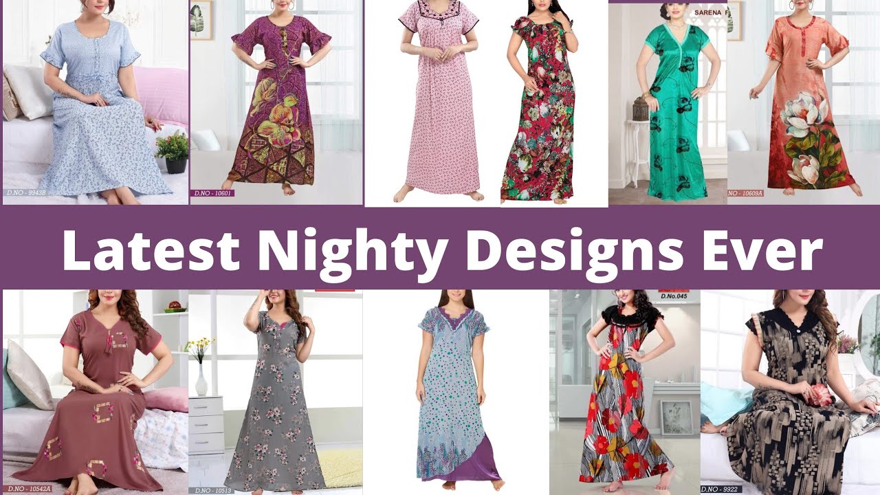 Latest cotton nighty designs || Perfect nighty for summer season ...