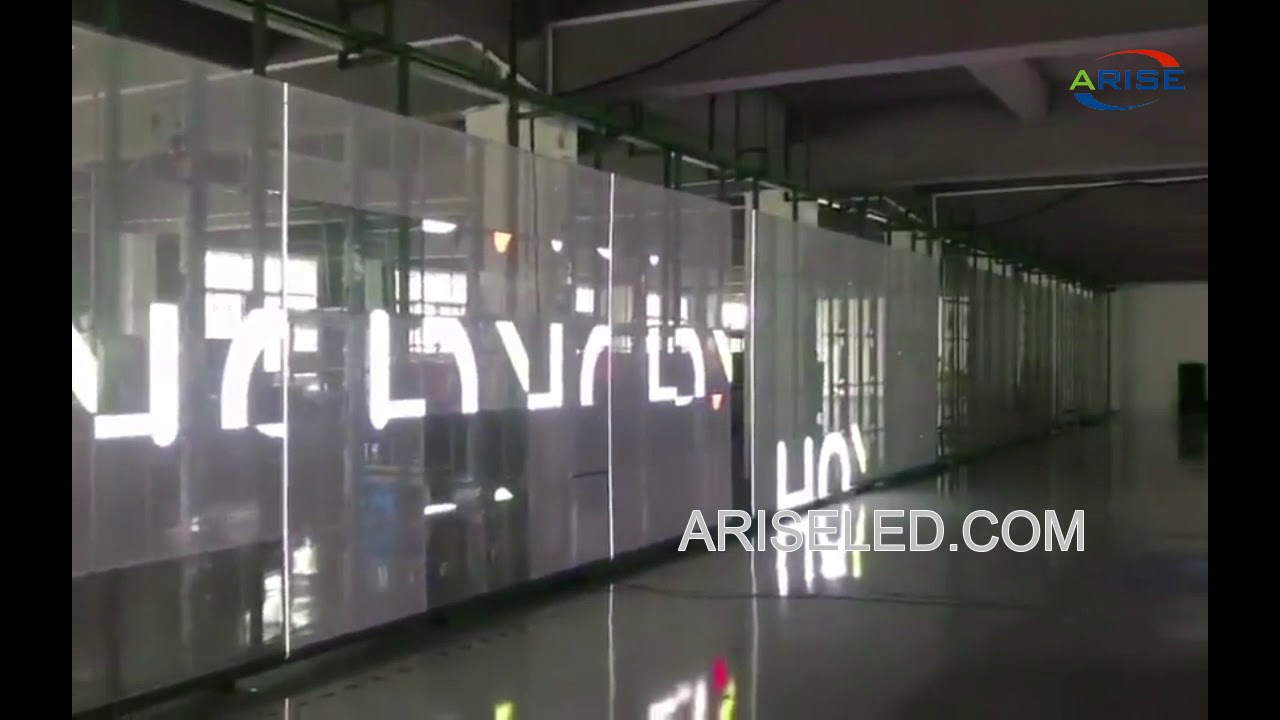 Transparent arc LED display screen Transparent Curve LED Display ...