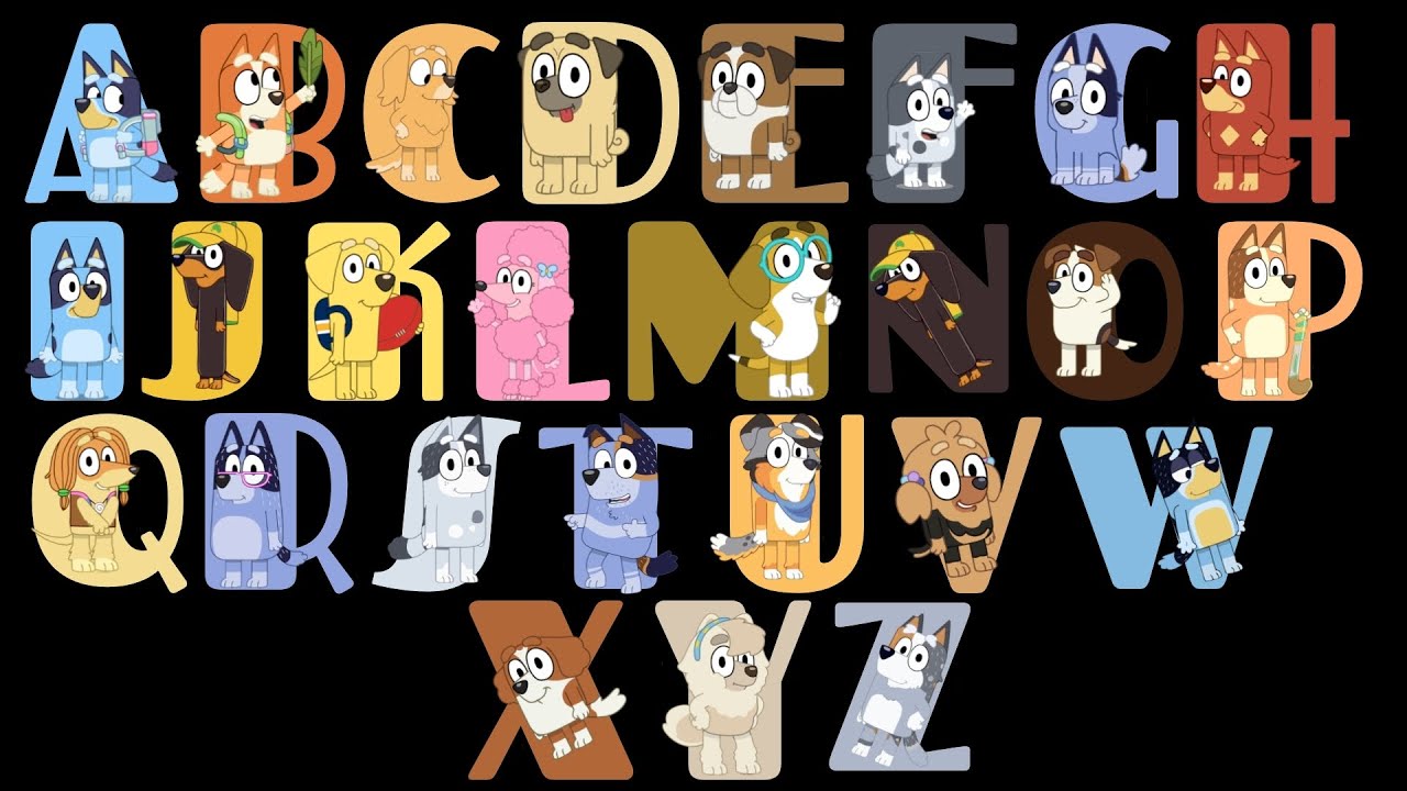 Bluey Alphabet Song | Learn Big & Small Letters A–Z | Bluey ABC ...