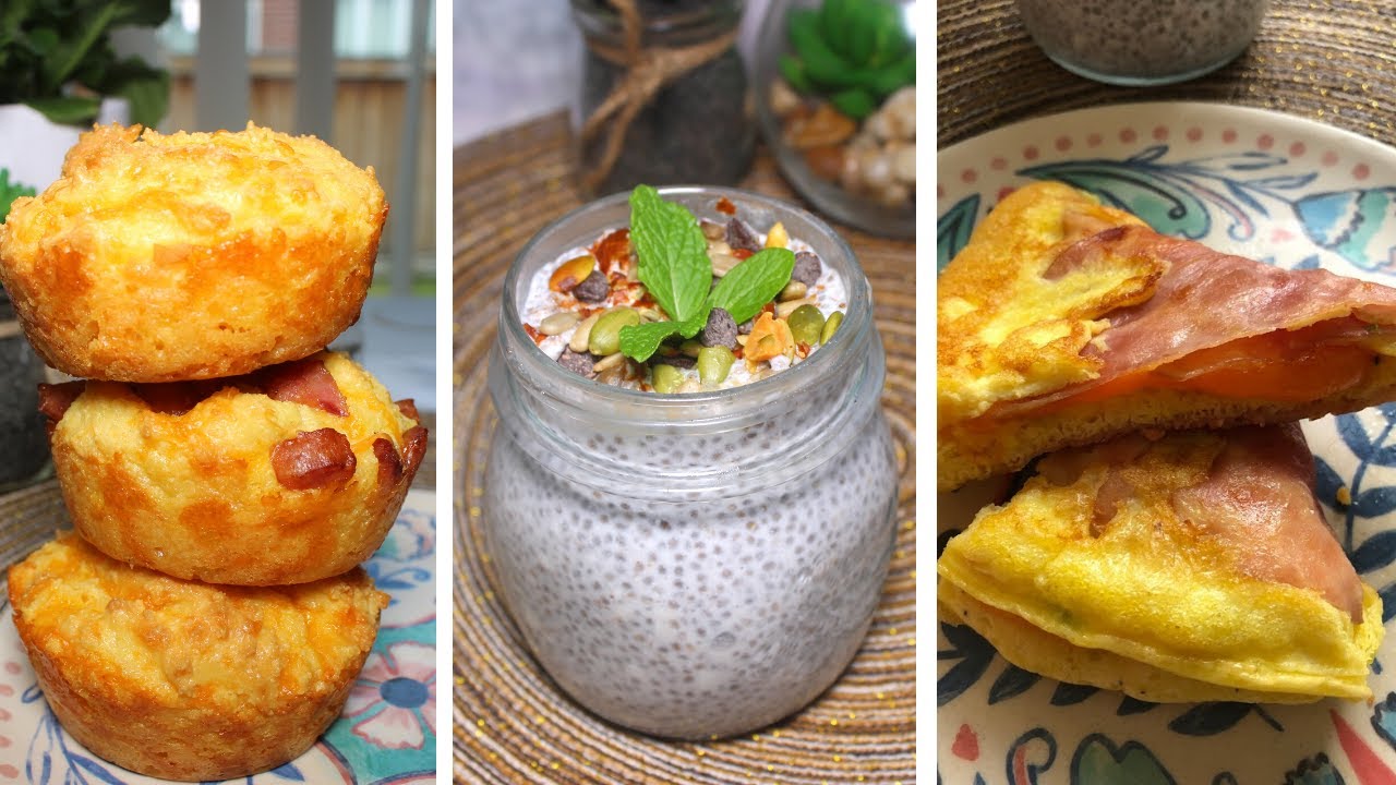 Desayunos keto 3 Ideas faciles, low carb y libres de gluten - YouTube