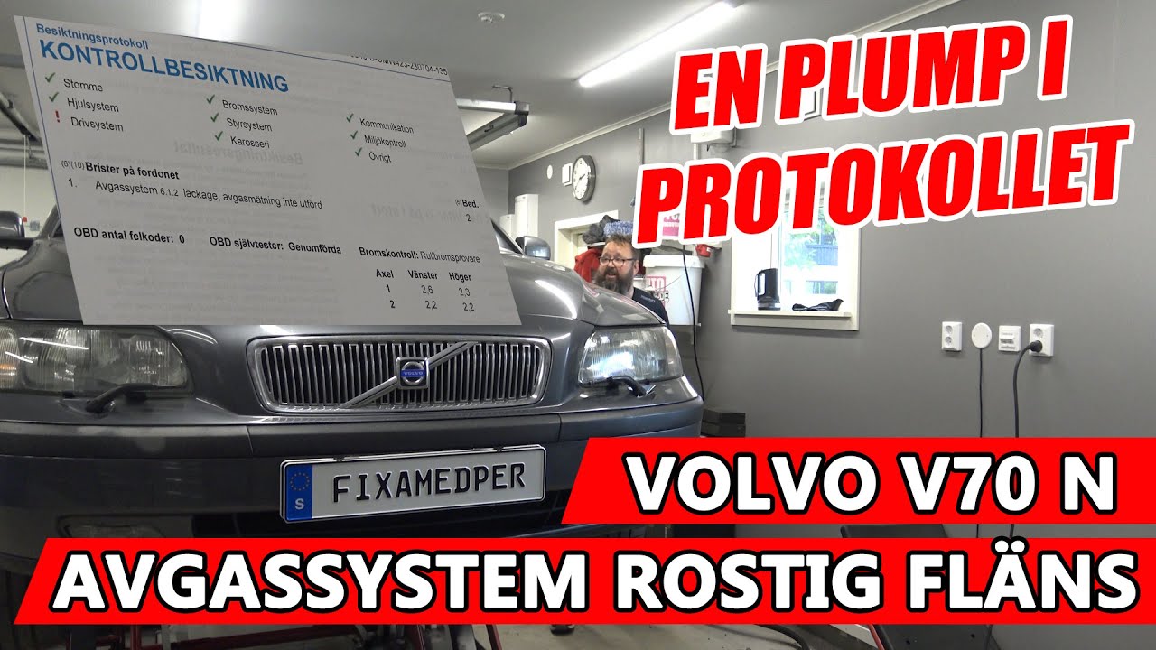 Läckage avgassystem - Reparationsfläns - Volvo V70N - YouTube