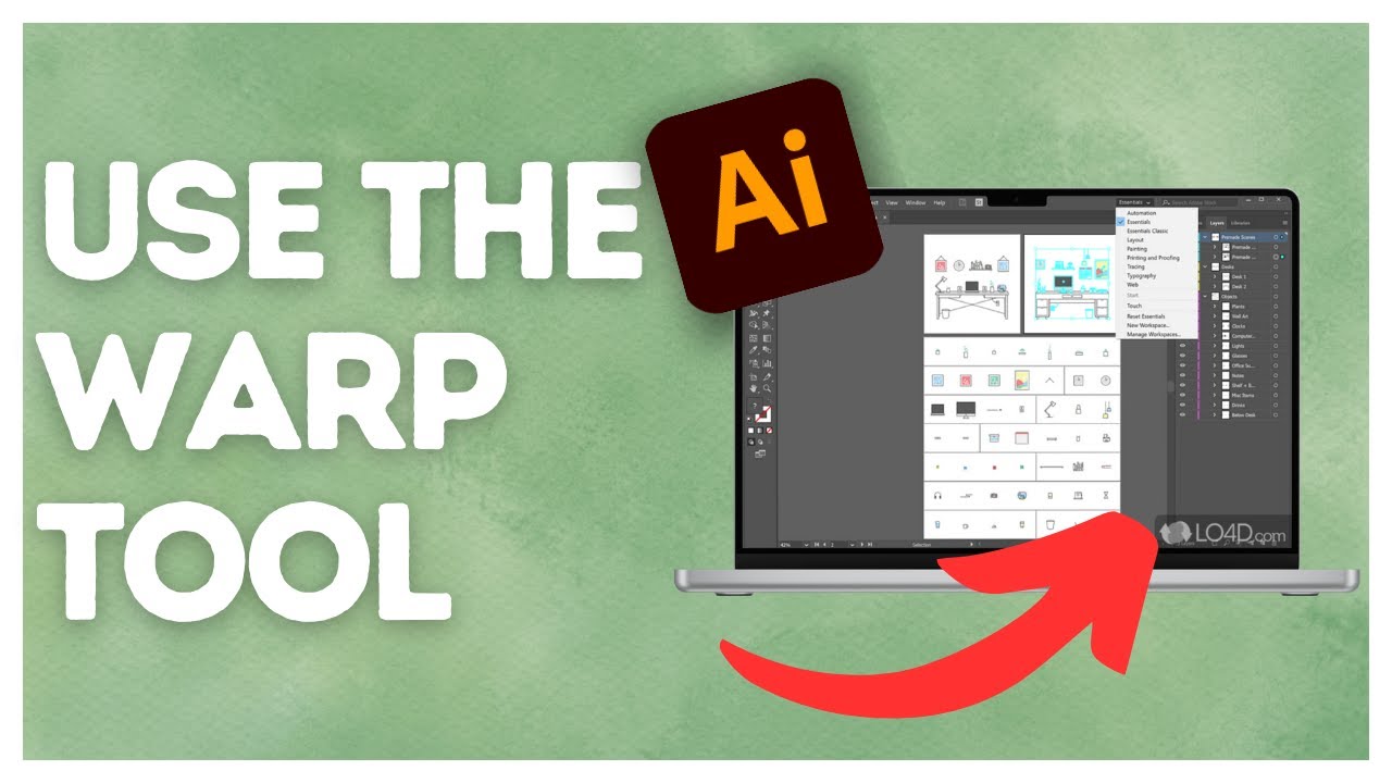 How to use the warp tool in Adobe Illustrator? - YouTube