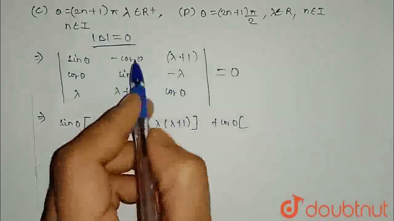 The values of theta, lambda for which the following equations sinthetax-costhetay+(lambda+1)z=0 ...