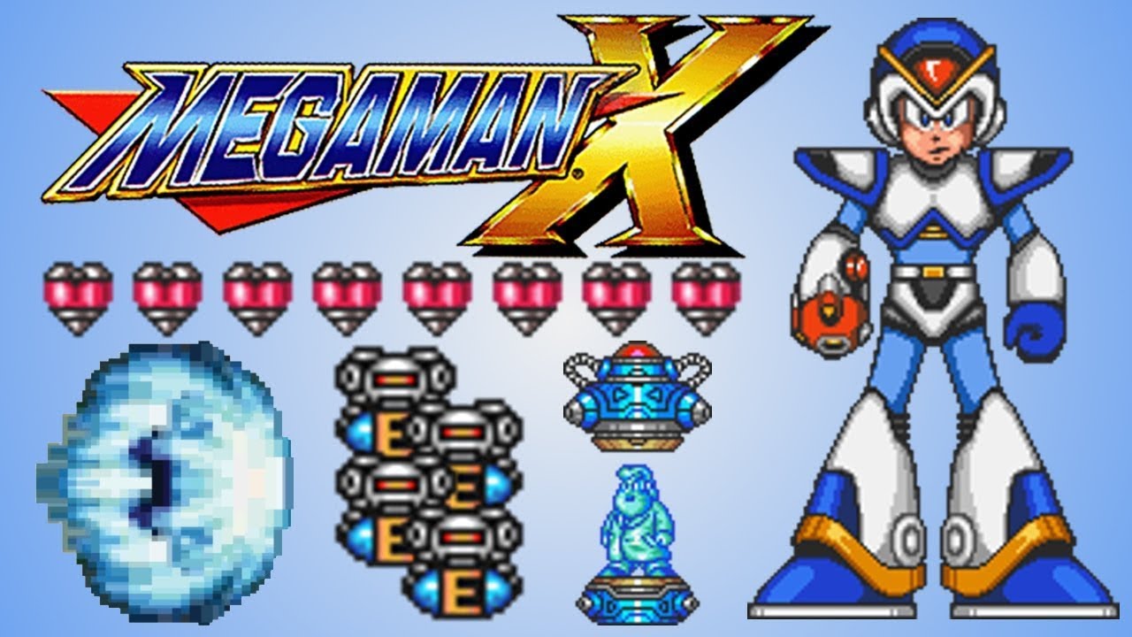 Mega Man X - Locations of all Heart Tanks, Sub Tanks and Armor Parts ...